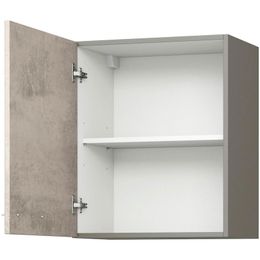 KOCHSTATION H&auml;ngeschrank &raquo;KS-Trea O50-60&laquo; inklusive Einlegeboden, Breite 50 cm, H&ouml;he 60 cm grau anthrazit, B/H/T: 50cm x 60cm x 35cm, T&uuml;ren: 1 Stk. 