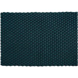 Pad Fu&szlig;matte &raquo;POOL, Schmutzfangmatte&laquo; rechteckig 15 mm H&ouml;he handgewebt, In- und Outdoor geeignet, auch als L&auml;ufer erh&auml;ltlich blau Kunstfaser B : 52cm 