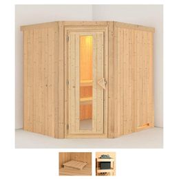 Karibu Sauna &raquo;Siirin&laquo; Set, ohne Ofen beige ohne Ofen, (ohne Ofen)