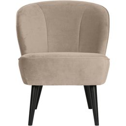 Woood Sessel &raquo;Sara Bezug mit Birkenholzbeinen, mittlere Sitzh&ouml;he, H71 x B59 x T70 cm&laquo; Velvet bezug, Tragkraft 90 kg, Maximale Verschlei&szlig;festigkeit 
