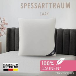 Spessarttraum 3-Kammer-Kopfkissen &raquo;Laax Kissen 40x80 cm & 80x80 cm&laquo; F&uuml;llung: 100% Daunen 1 Stk. tlg. 3-Kammerkissen weich und st&uuml;tzend wei&szlig; Bezug 