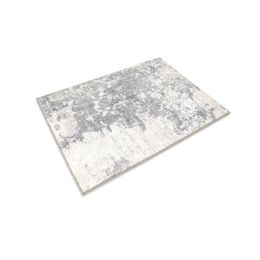 Wecon Home Badematte &raquo;Samu&laquo; H&ouml;he 5 mm Marmor Design, waschbar, rutschfest, schnell trocknend, Badteppich grau Polyester rechteckig (55cm x 65cm ), 1 