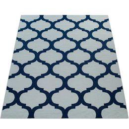 Paco Home Teppich &raquo;Namur 327&laquo; rechteckig 4 mm H&ouml;he Kurzflor, Ornamente mit 3D-Effekt, In- und Outdoor geeignet wei&szlig; Polypropylen (PP) B : 160cm 1 Stk., 4mm, L: 