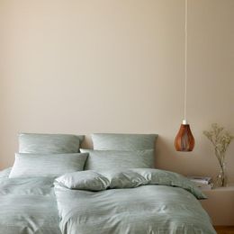 Elegante Bettw&auml;sche &raquo;Chamber&laquo; 2 angenehmes Hautgef&uuml;hl gr&uuml;n Satin, Obermaterial: 50% Baumwolle, 50% Viskose B/L: 135cm x 200cm, 1 Stk., 1 Stk., Satin, B/L: 80cm