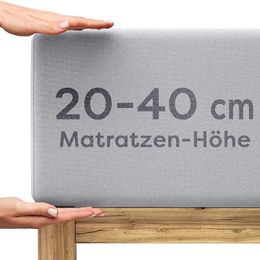 Spannbettlaken &raquo;Boxspringbett Bettlaken - Spannbetttuch f&uuml;r Matratzen bis 40cm&laquo; Elastisch & Rutschfest: 90x200, 140x200, 160x200, 180x200 & &Uuml;bergr&ouml;&szlig;en