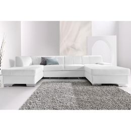 DOMO collection Wohnlandschaft &raquo;Star, zeitloses und elegantes Design, viel Platz, Breite 304cm, U-Form&laquo; fester Sitzkomfort, wahlweise mit Bettfunktion