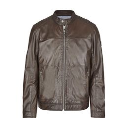 Bugatti Herren Bomberjacke "BUCLAUDIO", braun, Gr. 60, uni, Obermaterial: 100% Lammleder LEL. Futter: 100% Baumwolle CO. 100% Baumwolle CO., Jacken,