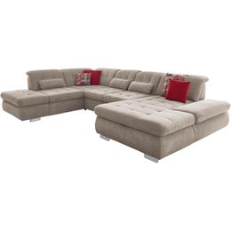 Die PlanBar Wohnlandschaft &raquo;MP-IN17004 U-Form, Breite 382 cm, mit Federkern-Polsterung&laquo; Federkern-Polsterung, wahlweise mit Funktionen 100% Polyester 