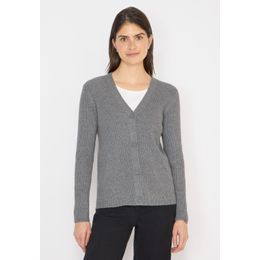 Cecil Damen Cardigan, grau, Gr. XL, unifarben, Web, 33% Polyester, 31% Polyacryl, 24% Baumwolle, 12% Nylon, Strickjacken, mit Knopfleiste