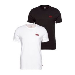 Levi's LEVI'S Herren Kurzarmshirt, schwarz-wei&szlig;, Gr. M, Jersey, Obermaterial: 100% Baumwolle, Shirts, mit Levi's Logo auf der Brust