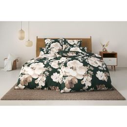 OTTO home Bettw&auml;sche &raquo;MELINA&laquo; 2 florale Bettw&auml;sche mit Rei&szlig;verschluss, ab Gr. 135x200 cm gr&uuml;n Renforc&eacute;, Obermaterial: 100% Baumwolle B/L: 135cm x 