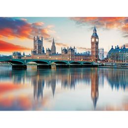 papermoon Fototapete &raquo;Big Ben London&laquo; glatt bunt Vlies B/L: 3,5m x 2,6m, Bahnen: 7 Stk.