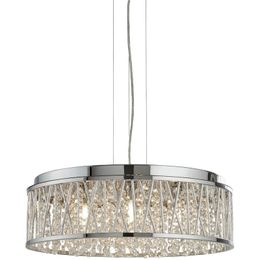 Searchlight H&auml;ngeleuchte &raquo;H&auml;ngeleuchte Elise, 7-flammig&laquo; G9 1 Stk. Glamour&ouml;s silber 7, &Oslash; 48cm H: 17cm, 1 Stk.