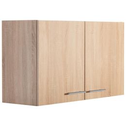 Optifit H&auml;ngeschrank &raquo;Mini&laquo; braun eichefarben, B/H/T: 100cm x 58cm x 35cm, T&uuml;ren: 2 Stk.