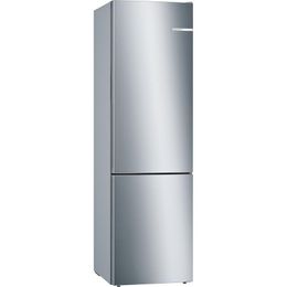 Bosch K&uuml;hl-/Gefrierkombination Serie 6 &raquo;KGE39ALCA&laquo; 201 cm hoch 60 cm breit Low Frost, VitaFresh Schublade, Big Box, LED-Licht, Super K&uuml;hlen silber