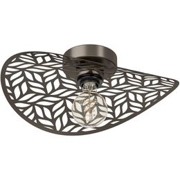 Eglo LED Deckenleuchte &raquo;SWABY Deckenlampe - Stahl - E27 - 1X60W - IP20&laquo; E27 1 Stk. Wohzimmerlampe, Esszimmerlampe, Flur, Schlafzimmer, H12,5 x &Oslash;40 cm 