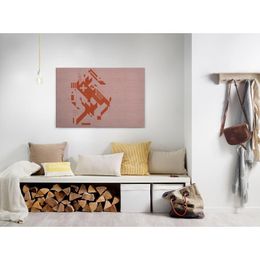 A.S. Cr&eacute;ation Leinwandbild &raquo;brick by brick&laquo; Abstrakt Kunst 1 Stk. tlg. Keilrahmen Steinoptik Grafisch Geometrisch Leinwand-Bild Wohnzimmer bunt Holz, Stahl B/H/T: 