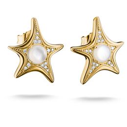 Thomas Sabo Damen Thomas Sabo Paar Ohrstecker &raquo;Together Ohrringe gelbgoldfarben&laquo; mit Zirkonia (synth.) gold Metall