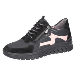 Waldl&auml;ufer Waldl&auml;ufer Damen Keilsneaker &raquo;H-BIGGI&laquo; , Schn&uuml;rer, Halbschuh, Freizeitschuh mit Kontrastnaht, Weite H schwarz 4 (37)
