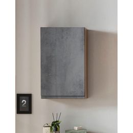 Welltime H&auml;ngeschrank &raquo;S&ouml;lden&laquo; grau MDF wotaneiche, B/H/T: 40cm x 64cm x 20cm, T&uuml;ren: 1 Stk.