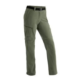 Maier Sports Damen Outdoorhose "Nata", gr&uuml;n, Gr. 42, 90% Polyamid, 10% Elasthan, Hosen, Damen Zip-Off Wanderhose, atmungsaktive Trekkinghose, Regular