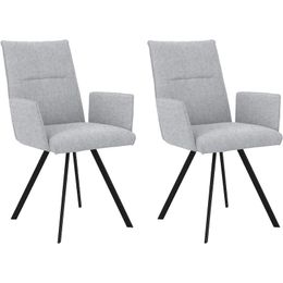 OTTO home Armlehnstuhl &raquo;Sava&laquo; (Set) 2 Stk.Metallgestell schwarz Holzwerkstoff, Metall, Polyester B/H/T: 57cm x 95cm, 2 Stk., Struktur