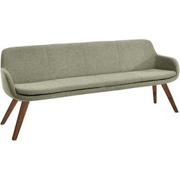 Musterring Essbank &raquo;Tavia&laquo; Stativgestell Wildnussbaum massiv ge&ouml;lt, Breite 180, 200 oder 220 cm gr&uuml;n 100% PES B/H/T: 220cm x 87cm x 66cm, Chenille