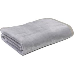 G&ouml;zze Plaid &raquo;Haustierdecke Cashmerefeeling&laquo; strapazier- und widerstandsf&auml;hig silber Polyester B/L: 75cm x 100cm