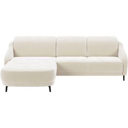 Sit & More sit&more Ecksofa &raquo;Blues L-Form&laquo; wahlweise mit Klapptisch und USB beige 100% Polyester B/H/T: 271cm x 93cm x 191cm, Luxus-Microfaser ALTARA NUBUCK , 