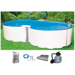 my POOL BWT Achtformpool &raquo;PREMIUM&laquo; Tiefe 1,35 m, in versch. Gr&ouml;&szlig;en erh&auml;ltlich wei&szlig; &Oslash;/B/H/L: Breite 320cm x H&ouml;he 135cm x L&auml;nge 525cm, 18.000 l