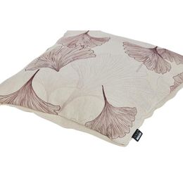 done. Dekokissen &raquo;GINKGO&laquo; Bedruckt beige Baumwolle, Leinen B/L: 45cm x 45cm, 1 Stk.
