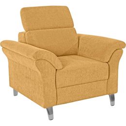 Sit & More sit&more Sessel &raquo;Arngast&laquo; inklusive Federkern und Kopfteilverstellung gelb Luxus-Microfaser ALTARA NUBUCK (100% Polyester);Struktur (100% Polyester);