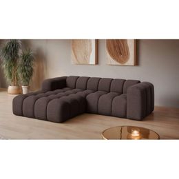 OTTO home Ecksofa &raquo;KALLIE L-Form, 248 cm - OTTO. Verl&auml;ssliche Qualit&auml;t.&laquo; Bubble Optik, moderne Steppung, hoher Sitzkomfort braun 100% Polyester B/H/T: