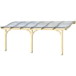 Skan Holz Terrassendach &raquo;Venezia&laquo; Leimholz beige Polycarbonat (PC) B/H/T: 648cm x 310cm x 389cm