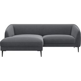 FLEXLUX Ecksofa &raquo;Belle Designsofa, bequem durch Kaltschaum im Sitz&laquo; Skandinavisches Design, In hochwertiger Verarbeitung, B/T 218/149 cm grau 100% 
