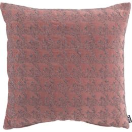 HOCK Dekokissen &raquo;Puno&laquo; mit rosa Muster, Kissenh&uuml;lle mit F&uuml;llung, 1 St&uuml;ck rosa Wolle B/L: 50cm x 50cm, 1 Stk.