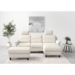 Sit & More sit&more Ecksofa &raquo;Far&ouml; L-Form&laquo; inklusive Federkern, wahlweise mit Schlaffunktion und Bettkasten beige B/H/T: 234cm x 90cm x 168cm, Luxus-Microfaser 