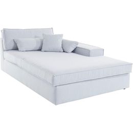 OTTO home Ottomane &raquo;Enid&laquo; einzeln stellbar oder als Teil eines Modulsofas, fester Sitzkomfort silber Baumwollmix (60% Baumwolle/40% Leinen);Struktur 