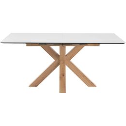 set one by Musterring Esstisch &raquo;New Atlanta&laquo; Platte rechteckig mit schweizer Kante, ausziehbar, Stern-Gestell wei&szlig; B/H/T: 190cm x 81cm x 90cm, 
