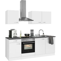 Optifit K&uuml;chenzeile &raquo;Parare&laquo; ohne E-Ger&auml;te, Breite 210 cm wei&szlig; B/H/T: 210cm x 60cm