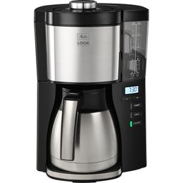 Melitta Filterkaffeemaschine &raquo;LOOK Therm Timer 1025-18 schwarz&laquo; 1,25 l Kaffeekanne Papierfilter 1x4 schwarz 1,25 l, 10 Filterkaffeemaschine