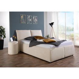 Maintal Polsterbett &raquo;Wiesenbach, mit Cord-Bezug&laquo; wahlweise in H&auml;rtegrad H2, H3 oder H4 beige Liegefl&auml;che L&auml;nge B: 200cm x 140cm, Cord, H&ouml;he Bett: 104cm H&ouml;he 
