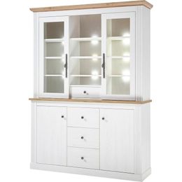 OTTO home Buffet &raquo;Westminster, Buffetschrank im Landhausstil, Schrank, Hochschrank&laquo; Metallgriffe, ausreichend Stauraum, in 2 Farben erh&auml;ltlich wei&szlig; B/