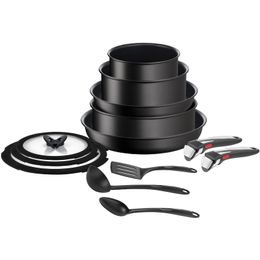 Tefal Topf-Set &raquo;Ingenio Unlimited On, Topf und Pfannenset abnehmbarer Griff, stapelbar&laquo; Set, Kasserollen 16/20/24cm, Pfannen 24/28cm, Griffe, Deckel, 