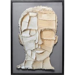 KARE Bild mit Rahmen &raquo;Gerahmtes Bild Art Visage 70x100cm&laquo; 1 Papier, Polyester, Polyresin B/H/T: 74cm x 104cm x 6cm, Hochformat