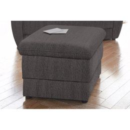 DOMO collection Polsterhocker &raquo;Lale B/T 62/62cm&laquo; braun Struktur grob (85% Polyester, 15% Polyacryl);Struktur (100% Polyester);Microfaser PRIMABELLE (