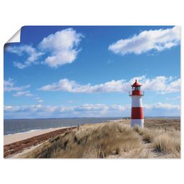 Artland Leinwandbild &raquo;Leuchtturm Sylt&laquo; Geb&auml;ude 1 Stk. tlg. als Leinwandbild, Poster in verschied. Gr&ouml;&szlig;en blau B/H/T: 40cm x 30cm, Poster Geb&auml;ude Querformat, 1