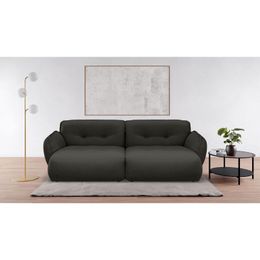 BETYPE Big-Sofa &raquo;Be Fluffy moderner Love Seat, XXL Sofa, Lese-Sessel, Mega Sofa&laquo; Softes Sitzgef&uuml;hl, moderne Kedernaht, hochwertiger Bezug grau 100% 