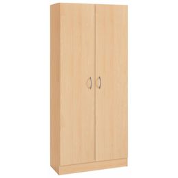Wiho-K&uuml;chen wiho K&uuml;chen Mehrzweckschrank &raquo;Kiel&laquo; Typ 3 braun B/H/T: 80cm x 180cm x 35cm, T&uuml;ren: 2 Stk.