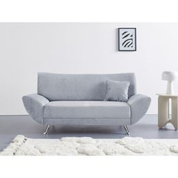 Home Affaire 2-Sitzer &raquo;Saltare, elegant & komfortabel, toller Designfu&szlig;, Breite 174cm, bequem&laquo; bequeme Armlehnen grau Kunstleder SOFTLUX ;Luxus-